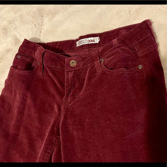 Cielo | Jeans | Cielo Maroon Velvet Jeans | Poshmark